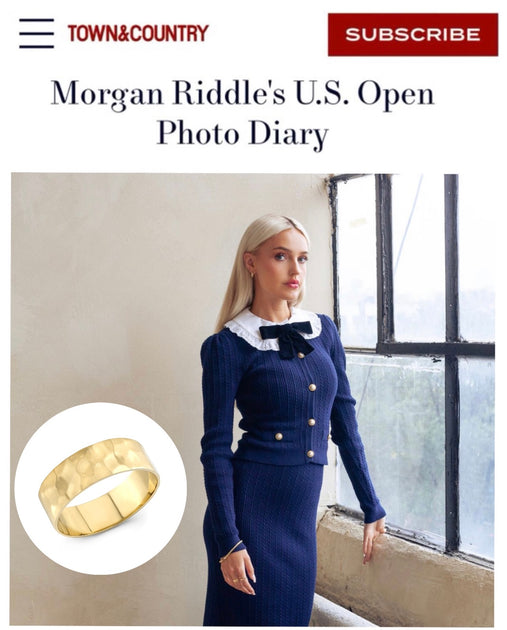 Morgan Riddle in Hammered Wide Band for Town & Country Magazine – Alice ...