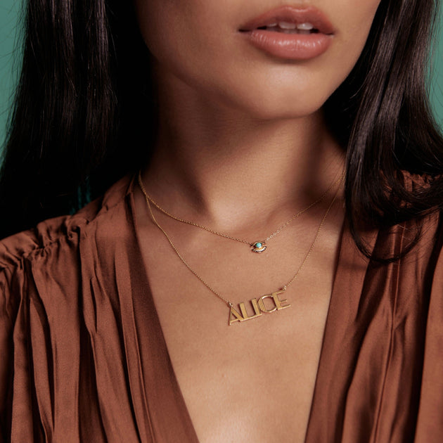 14K Gold Evil Eye Necklace | ALICE PIERRE Jewelry – Alice Pierre